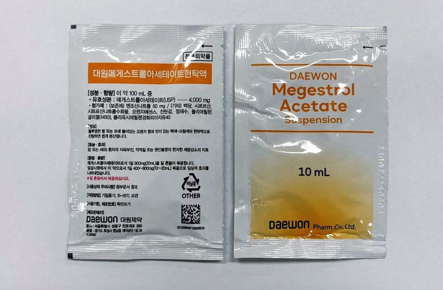 메게스트롤 아세테이트 현탁액 (대원) [10ml] ( Megestrol acetate susp (Daewon) [10ml ...